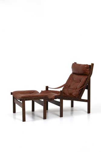Set of Hunter Easy Chairs and Stools by Torbjørn Afdal for Bruksbo ...