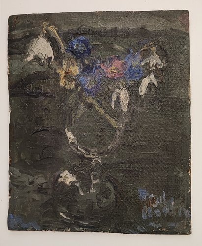 Alexandre Rochat, Fleurs fanées, 1950s, Oil on Canvas for sale at Pamono