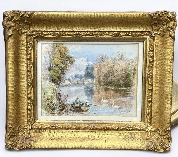 J W Lewis, Landscape, 1901, Watercolour, Framed for sale at Pamono
