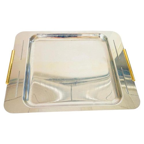 French Chrome Serving Tray by Zanetti, 1970 for sale at Pamono