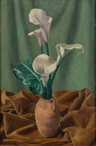 Ugo Celada, Still Life with Calla Lily, Oil on Canvas, 1940s for sale ...