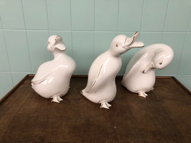 Ceramic Ducks from Ahura, Italy, 1980s, Set of 3 for sale at Pamono