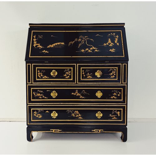 Chinese Secretaire with Golden Details for sale at Pamono