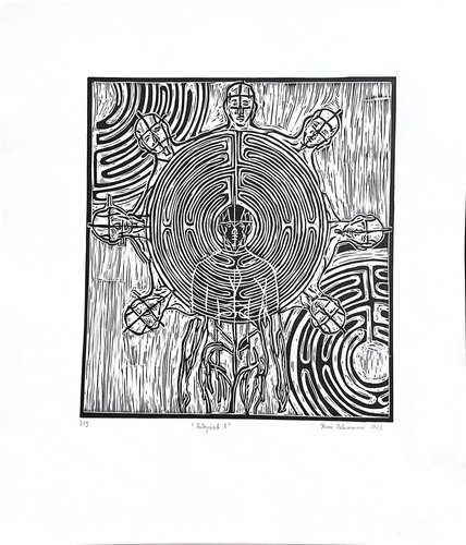 Kimi Salamonova, Labyrint. I., 2023, Linocut for sale at Pamono