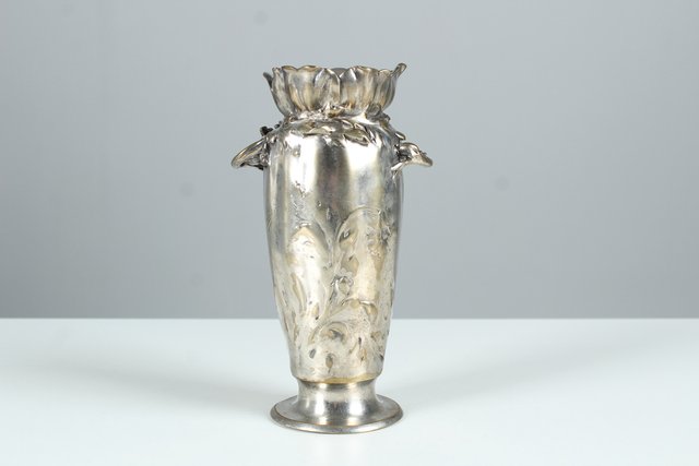 Art Nouveau Silver-Plated Vase by Lelièvre, France, 1910s for sale at ...