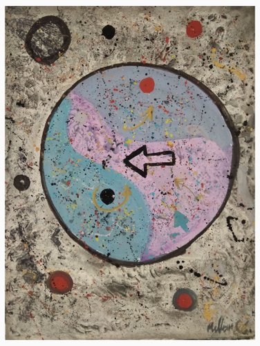 Domingo Millan, Composition, 1986, Mixed Media on Paper for sale at Pamono