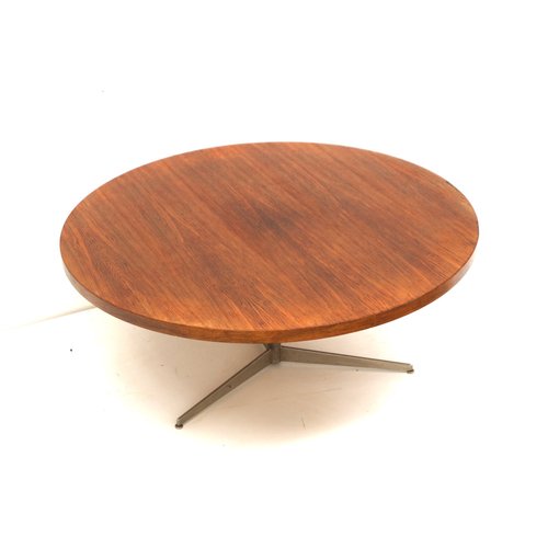 Large Vintage Round Coffee Table, 1960s for sale at Pamono