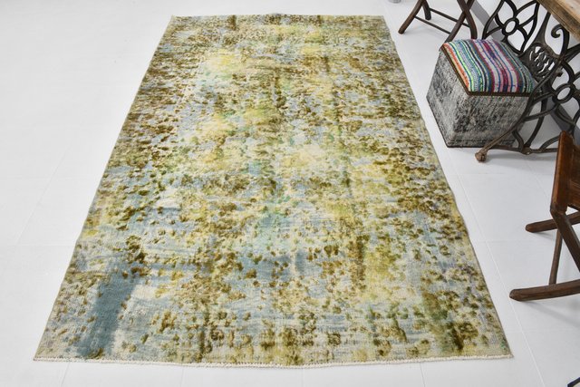 Vintage Forest Green Area Rug for sale at Pamono