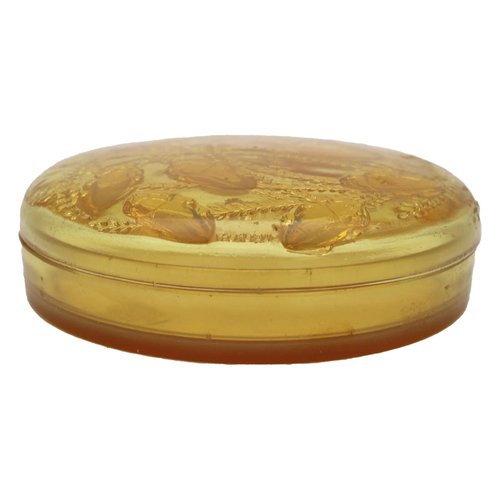 Cleones Round Box in Yellow Tinted Box by René Lalique, 1921 for sale ...