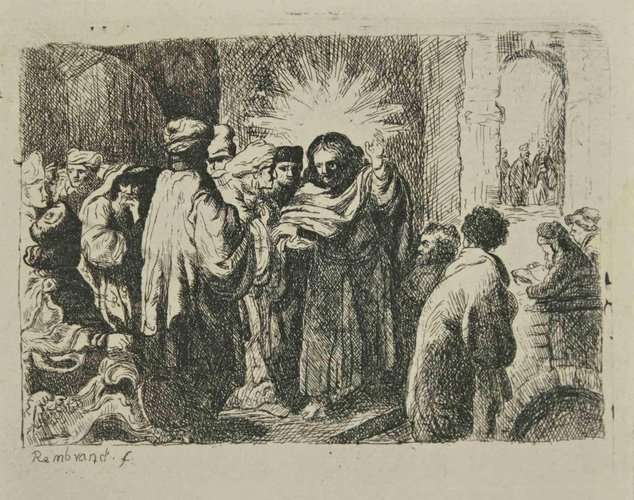Charles Amand Durand after Rembrandt, The Tribute Money, Engraving ...