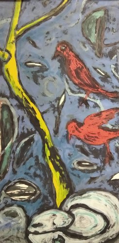 Paco Simon, Composition, 1985, Painting on Paper for sale at Pamono