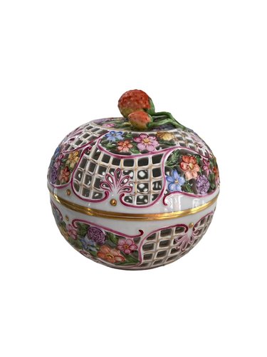 Large Porcelain Box with Lid, 1950s for sale at Pamono