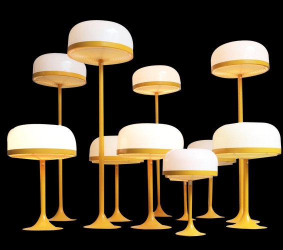 Mid-Century German Space Age Mushroom Floor or Table Lamp from Kaiser ...