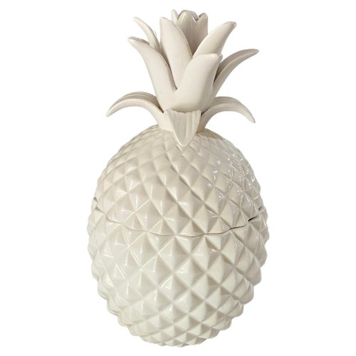 20th Century Portuguese Glazed Ceramic Pineapple Ice Bucket with Lid ...