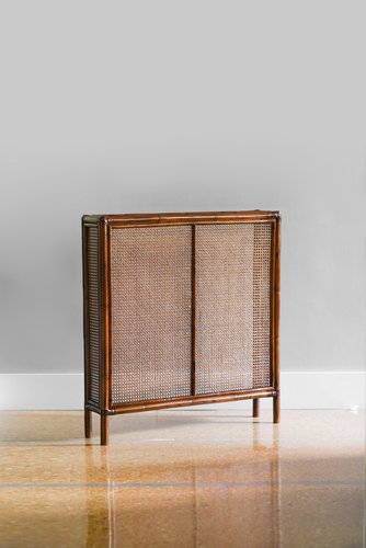 Bamboo and Vienna Straw Radiator Cover with Leather Binding for sale at ...
