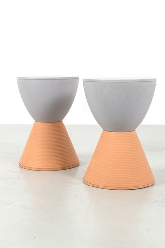 Postmoderne Hocker aus Kunststoff, 2 . Set bei Pamono kaufen