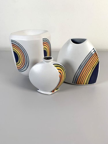 Regenbogen Vasen aus Keramik von KMK, 3 . Set bei Pamono kaufen