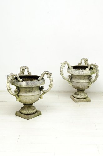 Vintage Baroque Plant Pots, Set of 2 for sale at Pamono