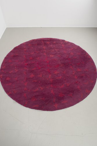 Large Round Purple Rug for sale at Pamono