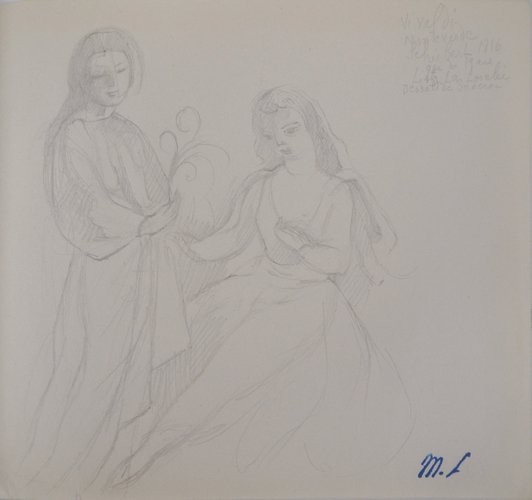 Marie Laurencin, Intimate Moment, Original Pencil Drawing for sale at ...