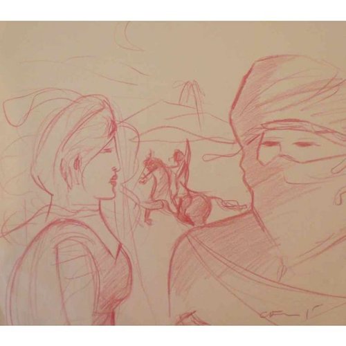 Carlo Massimo Franchi, Salazar’s Lover, Drawing on Paper for sale at Pamono Carlo Massimo Franchi, Salazar’s Lover, Drawing on Paper for sale at Pamono
