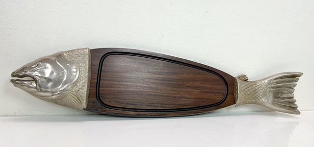 Large French Fish Chopping Board, 1980s for sale at Pamono