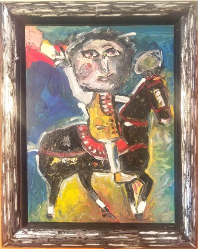 Jean-Louis Lacaze Laban, Figure on Horseback, 1990s, Oil on Canvas ...