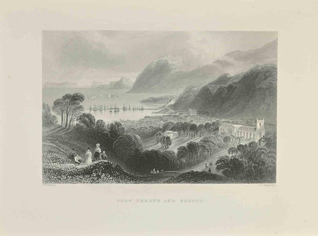 J. C. Armytage, Port Penryn and Bagor, Etching, 1845 for sale at Pamono