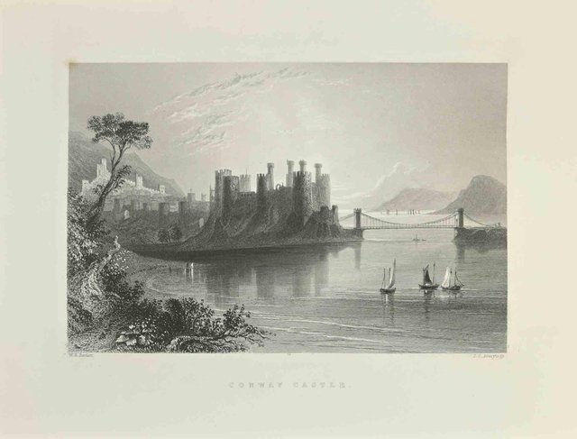 J. C. Armytage, Conway Castle, Etching, 1845 for sale at Pamono