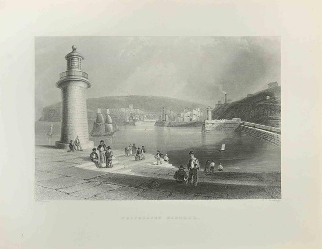 J. C. Armytage, Whitehaven Harbour, Etching, 1845 for sale at Pamono