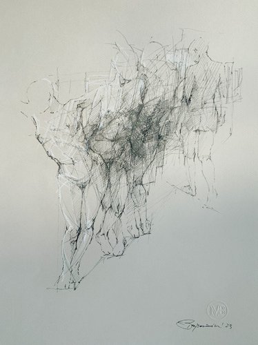 Michal Bajsarowicz, Nude, Drawing on Paper, 21st Century for sale at Pamono
