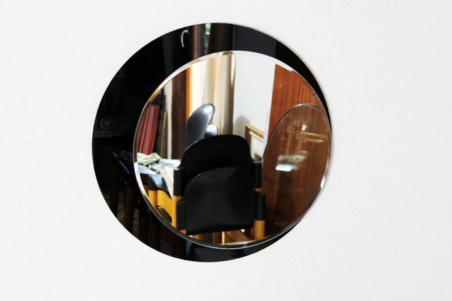 Vintage Round Freeform Mirror for sale at Pamono