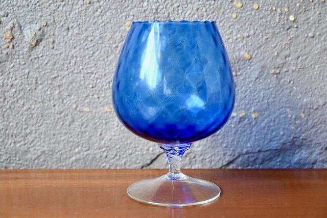 Blue Cup in Empoli Facet Glass, 1970s for sale at Pamono