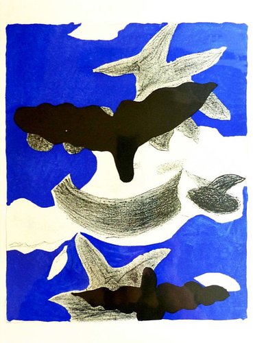Georges Braque, Birds I, Original Lithograph, 1955 for sale at Pamono