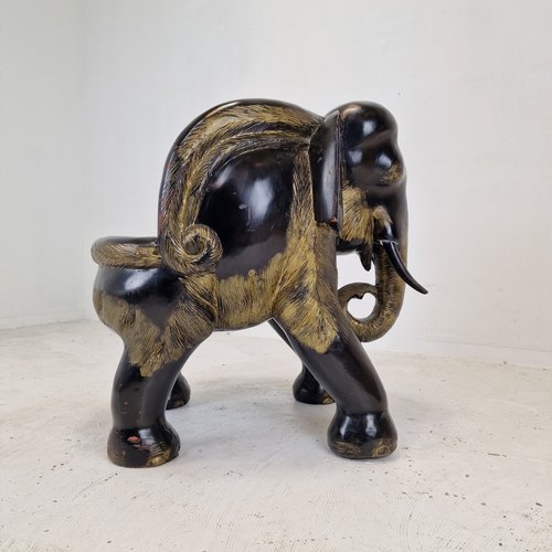Asian Wooden Elephant Chair, 1900s for sale at Pamono