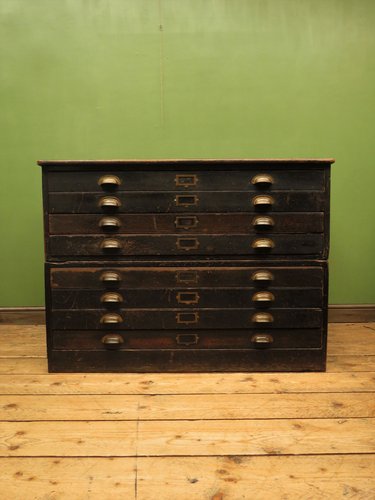 Architects Plan Kommode von Thomas & Edge, 1918, 2er Set bei Pamono kaufen