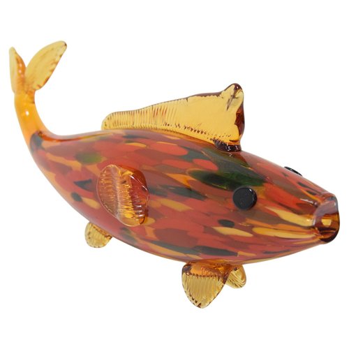 Vintage Glass Fish from Glasswork Novy Bor, 1970s for sale at Pamono