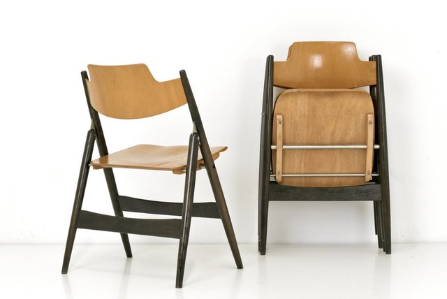 German SE 18 Folding Chairs by Egon Eiermann for Wilde+Spieth, 1950s ...