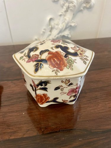Hand Painted Masons Ironstone Trinket Boxes, 1920s, Set of 2 for sale ...