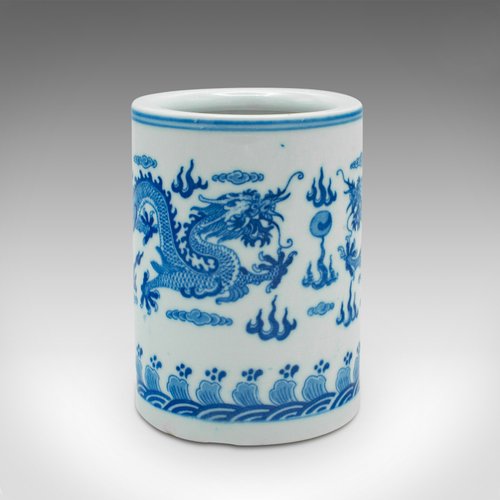 Small Vintage Chinese Ceramic Plant Pot Desktop, 1970s for sale at Pamono