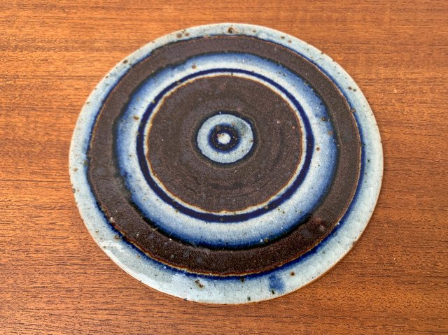 Mid-Century Danish Studio Pottery Wall Plaque Plate by Helle Allpass ...