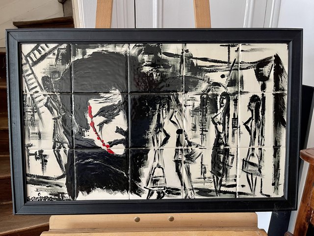 Jack the Ripper in Whitechapel, 1969, Ceramic Composition, Framed for ...