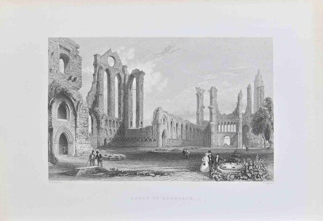 Thomas Higham, Abbey of Arbroath, Engraving, 1838 for sale at Pamono