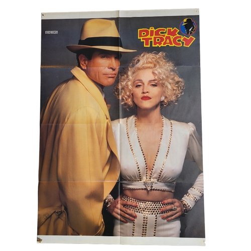 Deutsches Vintage Poster mit Madonna und Warren Beatty von Popcorn ...