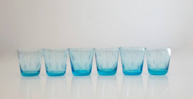 Placeholders in Acquamare Glass by IVV Firenze, Set of 6 for sale at Pamono
