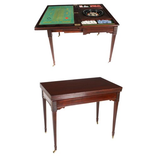 Victorian Mahogany Games Card Roulette Table 19th Century for sale at ...