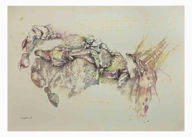 Renzo Vespignani, Composition, Phototype Print, 1960s for sale at Pamono