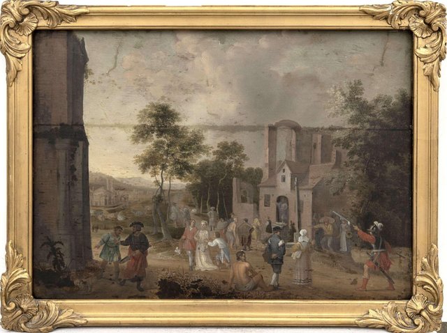 Dutch Artist, Classical Scene, Oil Painting, 17th Century, Framed for ...