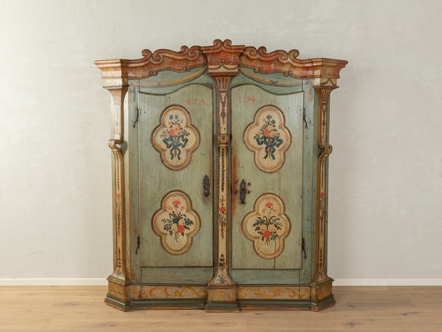 Hand Painted Farmers Cabinet, 1930s for sale at Pamono