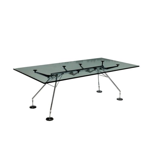 Vintage Table Tecno Nomos attributed to N. Foster Glass, 1990s for sale ...